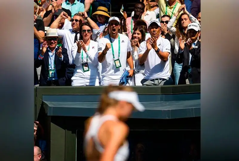 Elena Rybakina thanks her coach and team for support