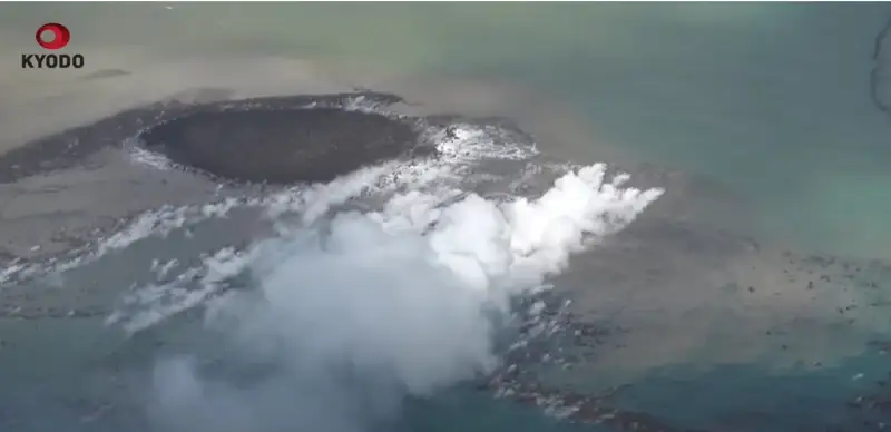 New island emerges after underwater volcano eruption near Japan's Iwoto