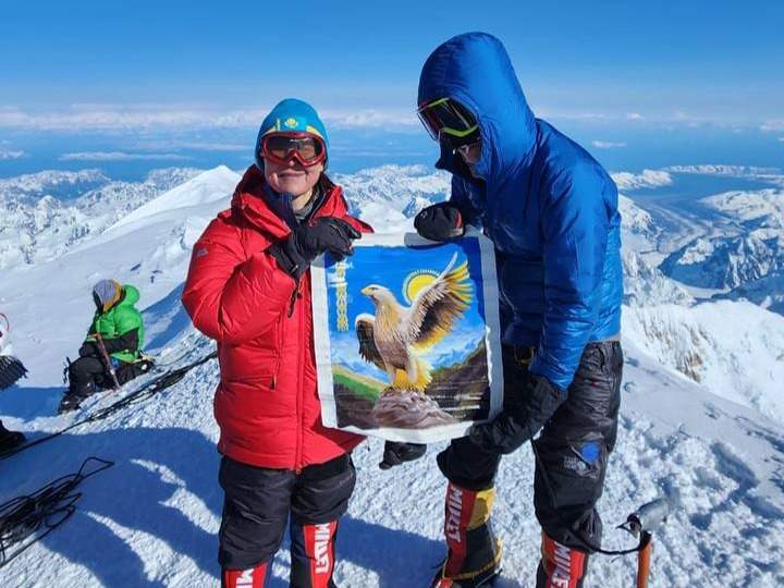 Ethnic Kazakh woman conquers Denali's highest peak