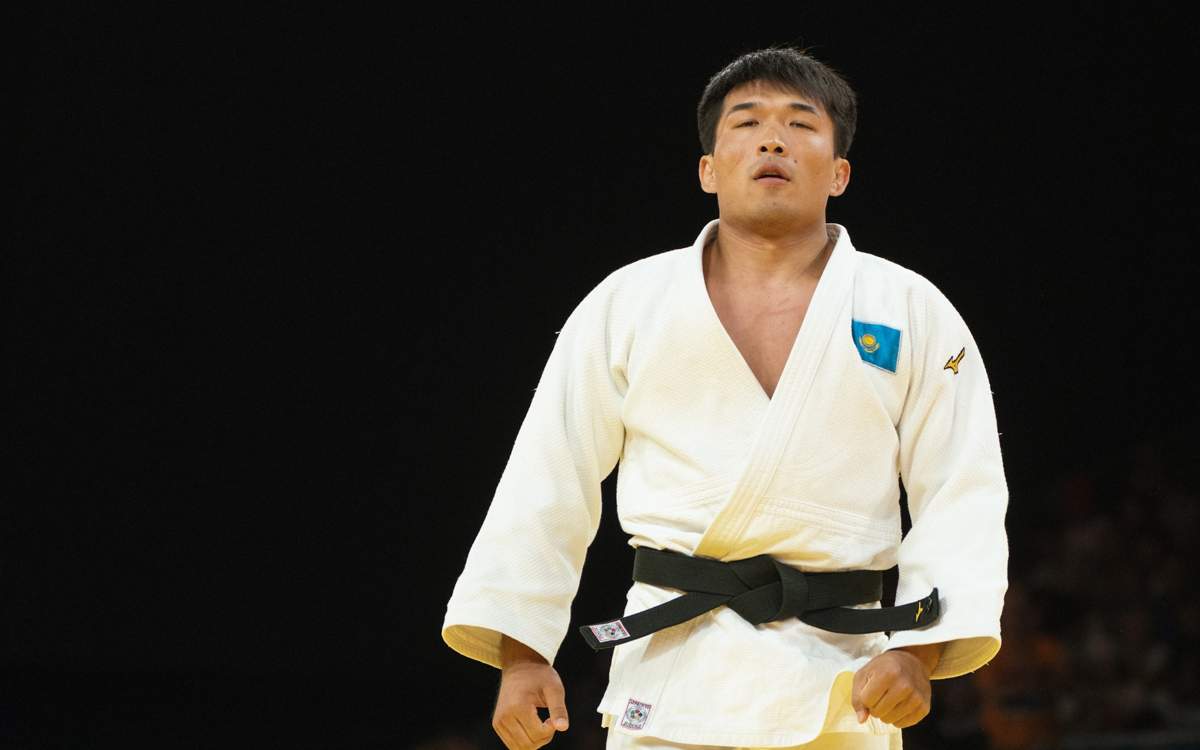 Gusman Kyrgyzbayev in 2024 Olympics judo semifinal