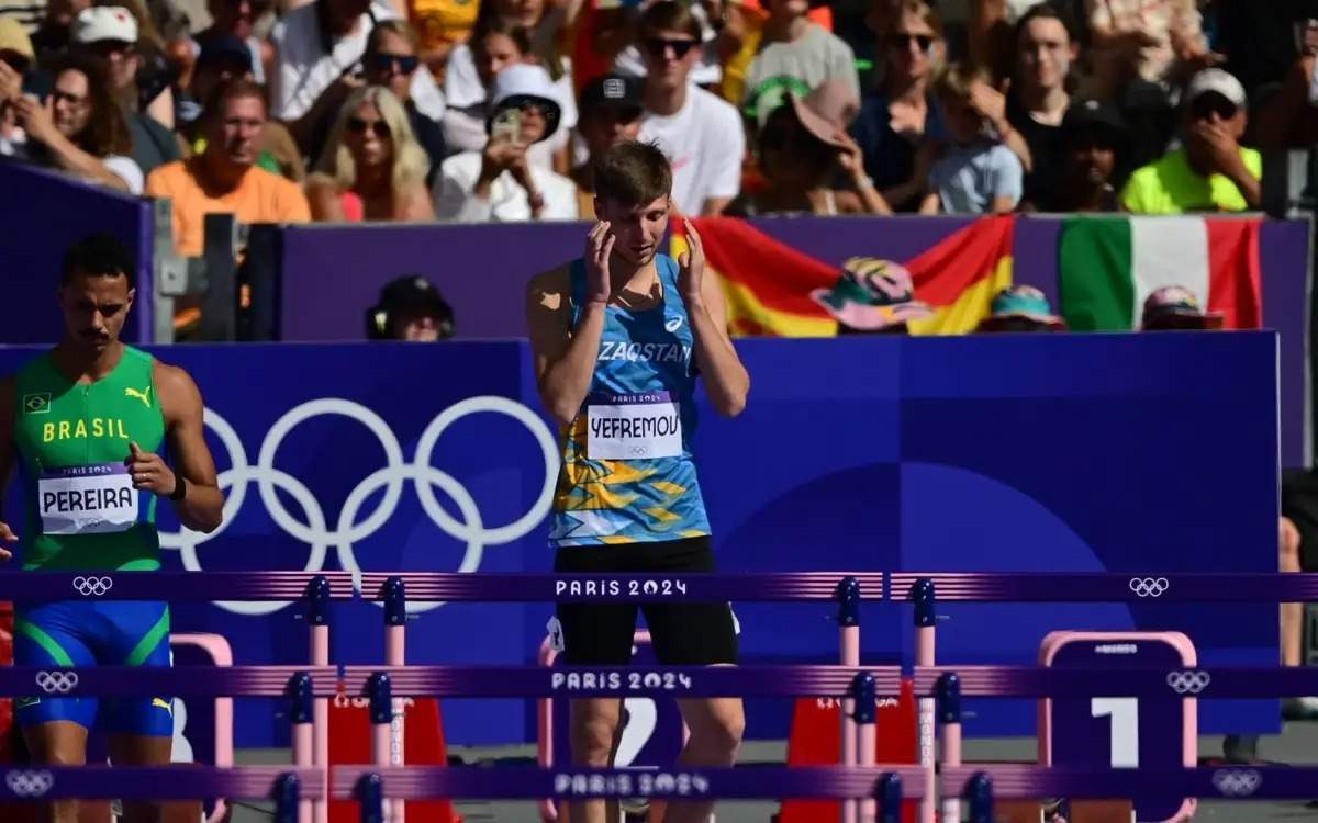 Kazakhstani runner David Yefremov finishes his Paris Olympics campaign