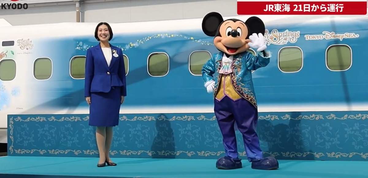 Disney-themed shinkansen bullet train shown to media ahead of launch