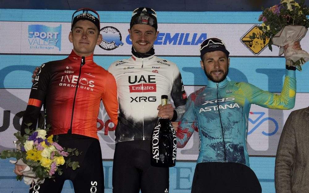 XDS Astana's Simone Velasco finishes 3rd at Coppi e Bartali stage 3