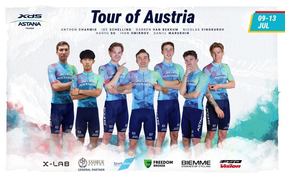 XDS Astana Team reveals roster for Tour of Austria 2025