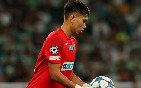 Kairat goalkeeper Sherkhan Kalmurza enters list of youngest goalkeepers ...