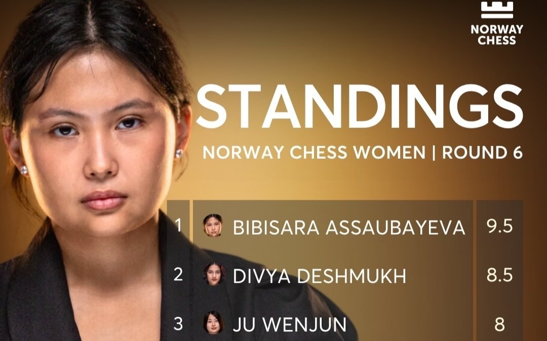 Bibisara Assaubayeva regains sole lead at Norway Chess Women